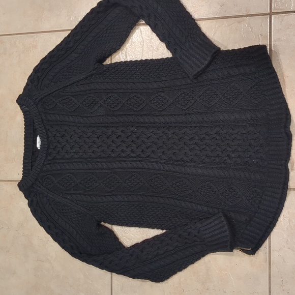 L.L. Bean | Sweaters | Ll Bean Signature 0 Cotton Black Cable Knit ...
